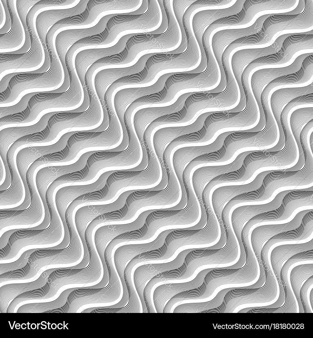 Design seamless monochrome waving pattern Vector Image