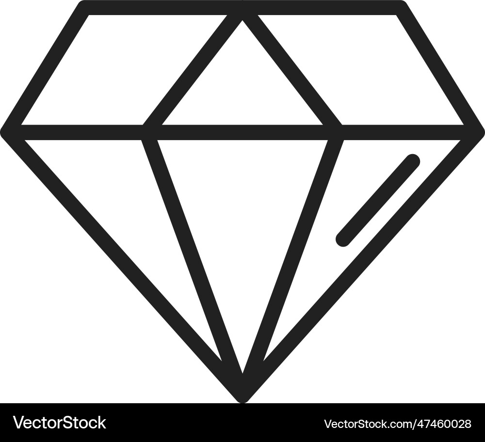Diamond icon image Royalty Free Vector Image - VectorStock