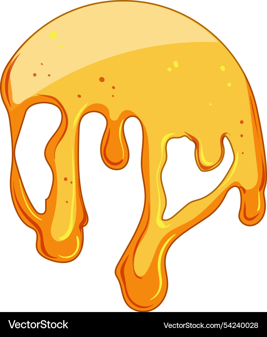 Flow melted circle cartoon Royalty Free Vector Image