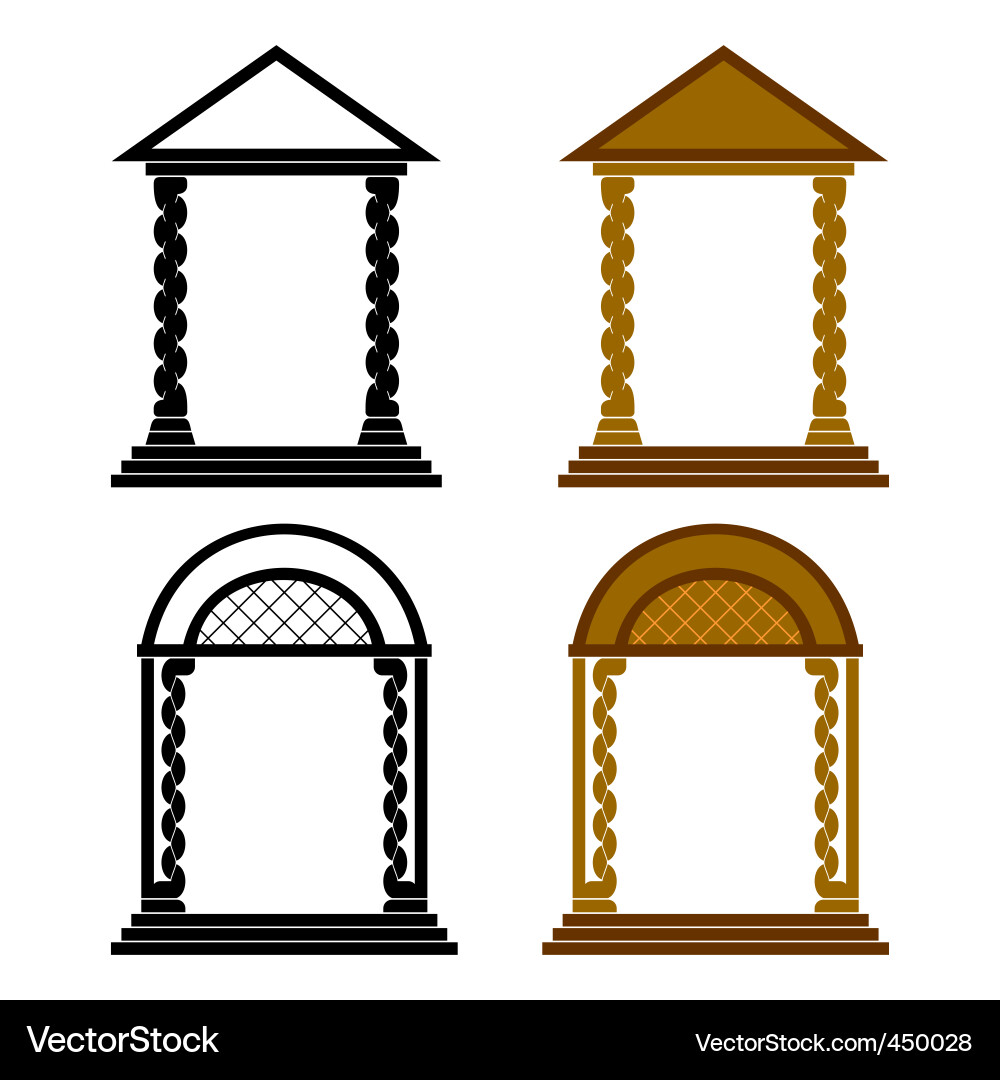 Four arches Royalty Free Vector Image - VectorStock
