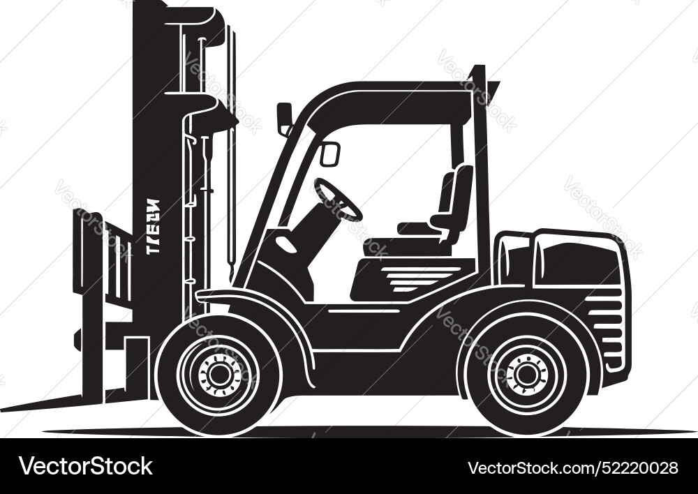 Liftology iconic forklift design warehousewheels Vector Image