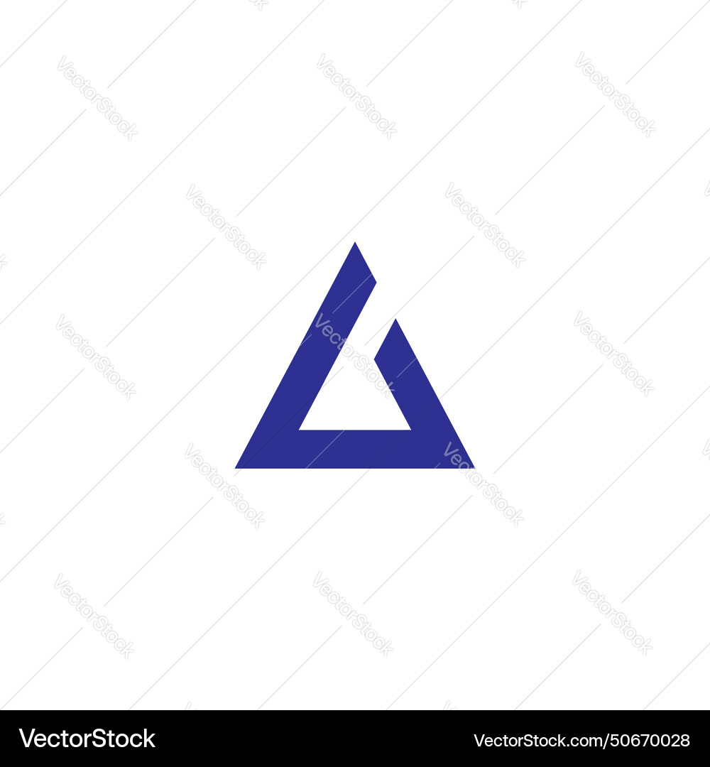 Logo triangle v biotechnology Royalty Free Vector Image