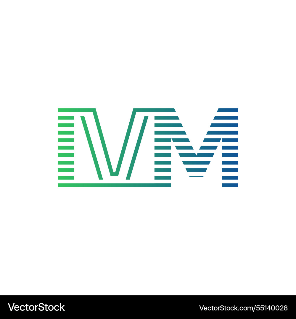 Modern ivm logo design letter minimalist Vector Image