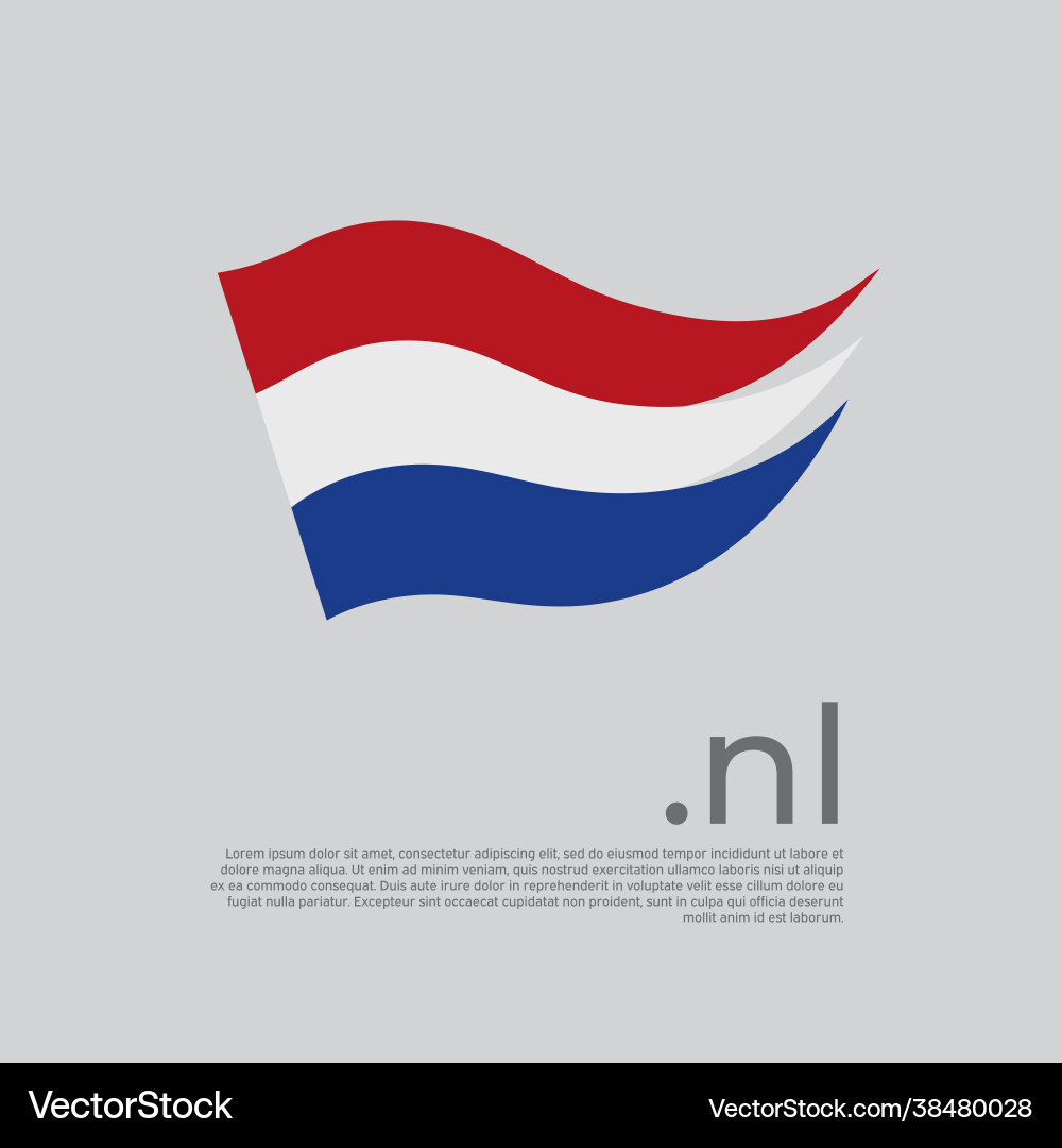 Netherlands flag brush strokes holland Royalty Free Vector