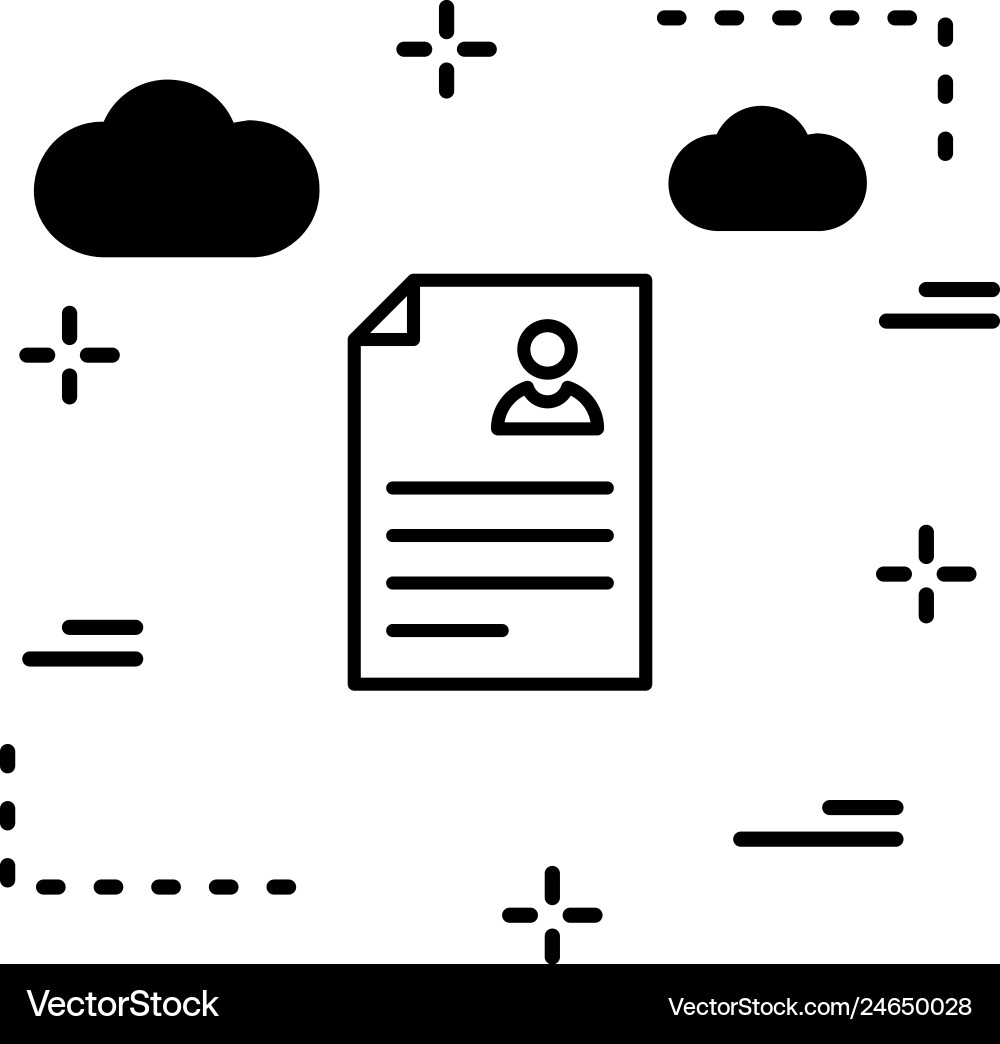 Resume icon Royalty Free Vector Image - VectorStock