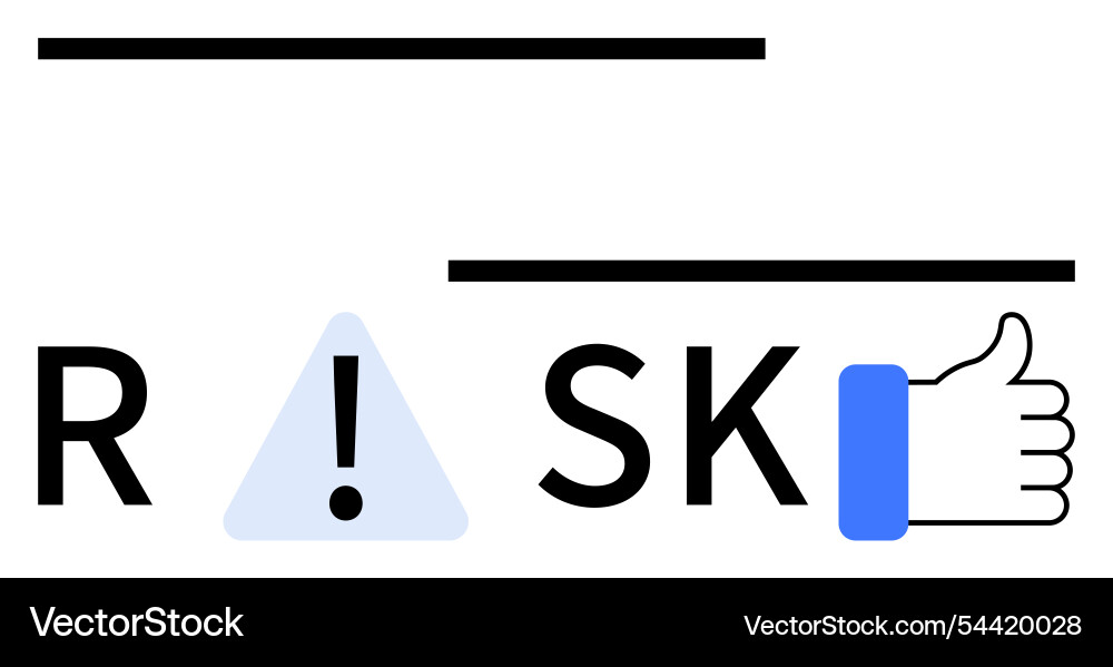 Risk assessment concept with exclamation mark Vector Image