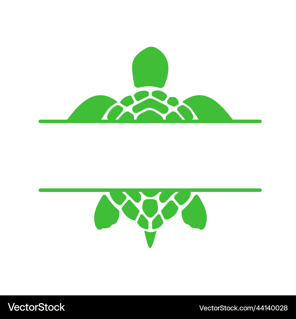 Sea Turtle Text Box - Marine Motif Royalty Free Vector Image