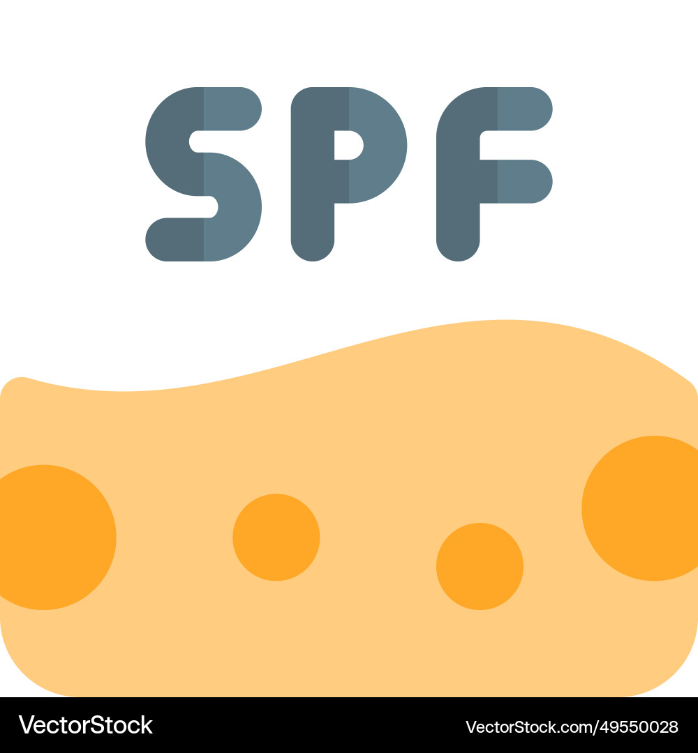 Spf cream protection on a skin layer isolated Vector Image