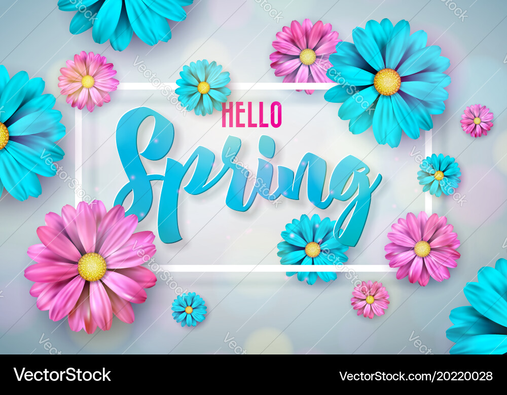 Spring nature design with beautiful colorful Vector Image