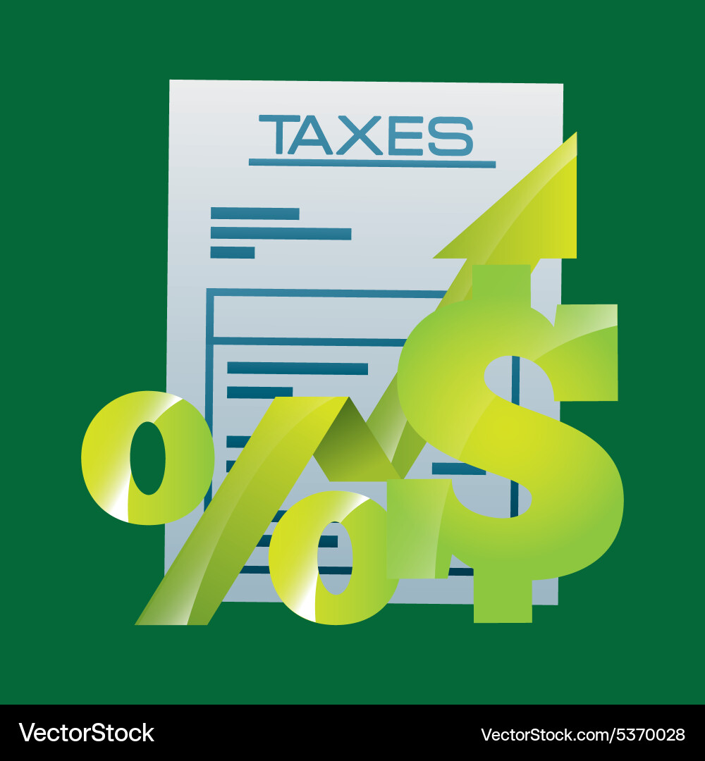 Taxes concept Royalty Free Vector Image - VectorStock
