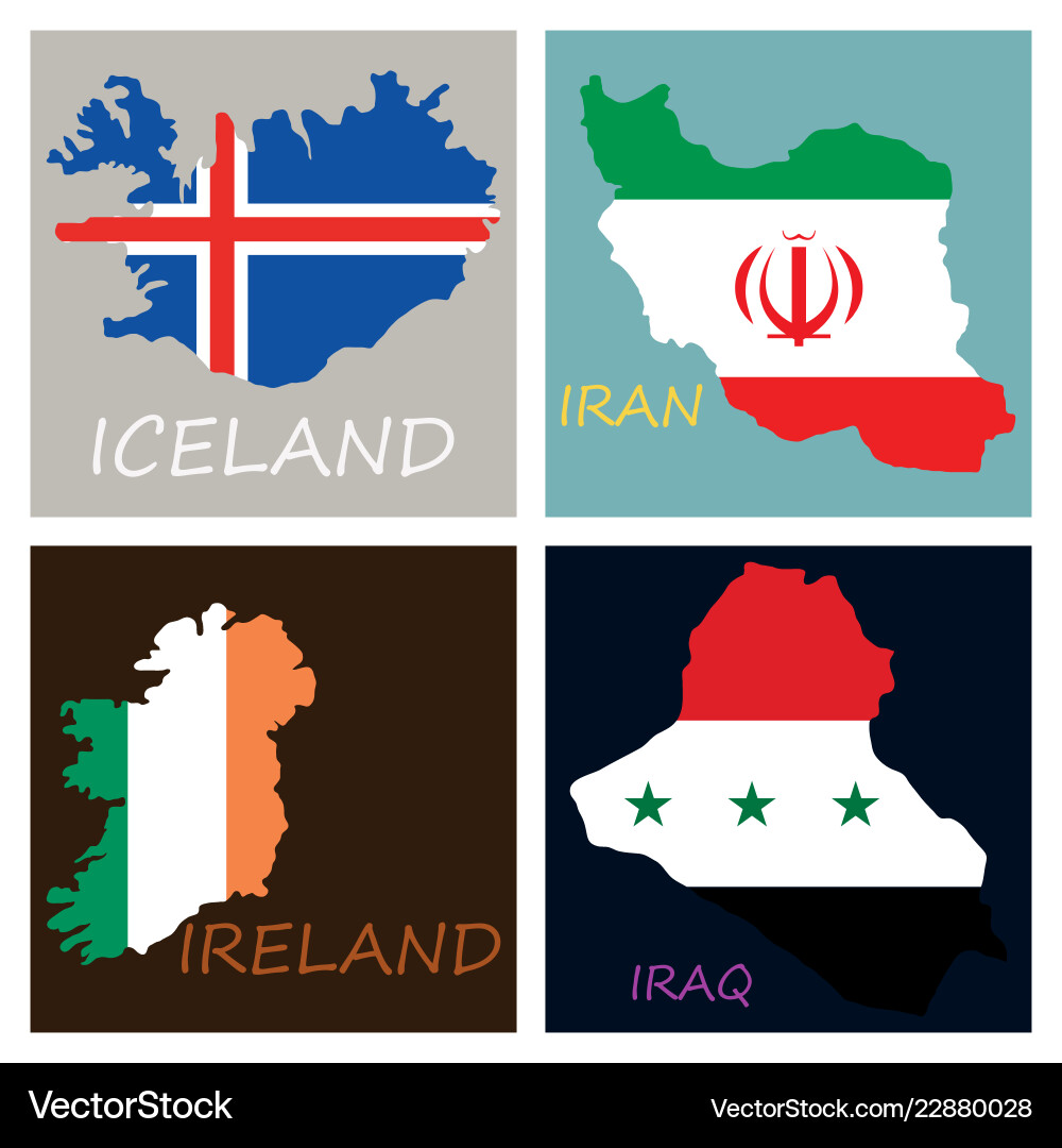 World map-countries in color on white background Vector Image