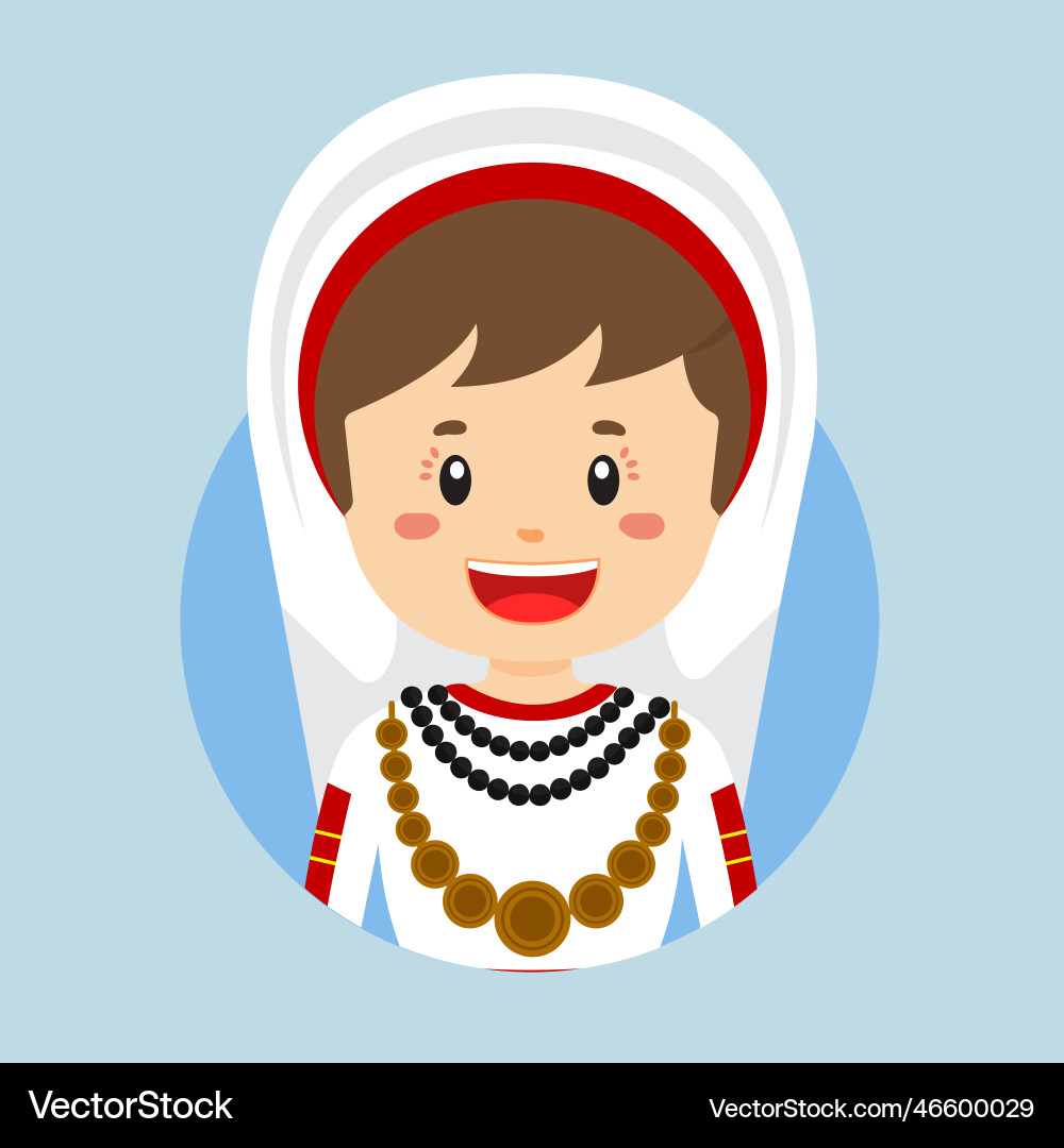 Avatar of a romanian character Royalty Free Vector Image