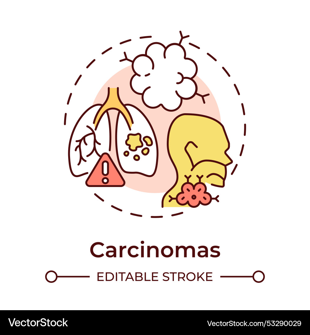 Carcinoma Multi Color Concept Icon Royalty Free Vector Image