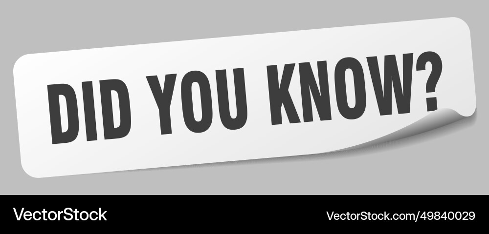 Did you know sticker label Royalty Free Vector Image