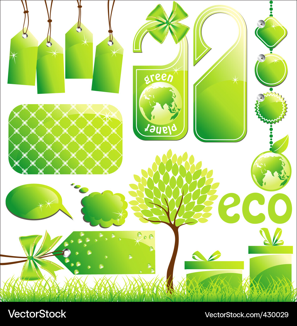 Eco symbols Royalty Free Vector Image - VectorStock