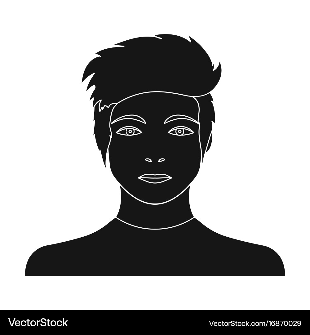 Face of a young guy and appearance Royalty Free Vector Image