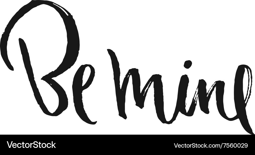 Hand drawn lettering poster Royalty Free Vector Image