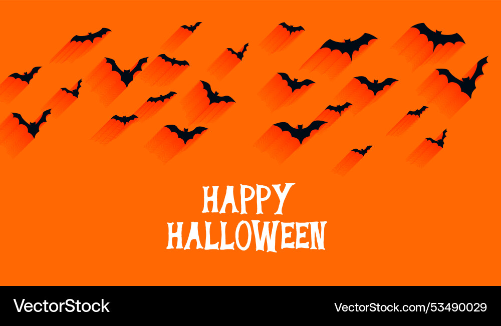 Happy halloween holiday orange background Vector Image