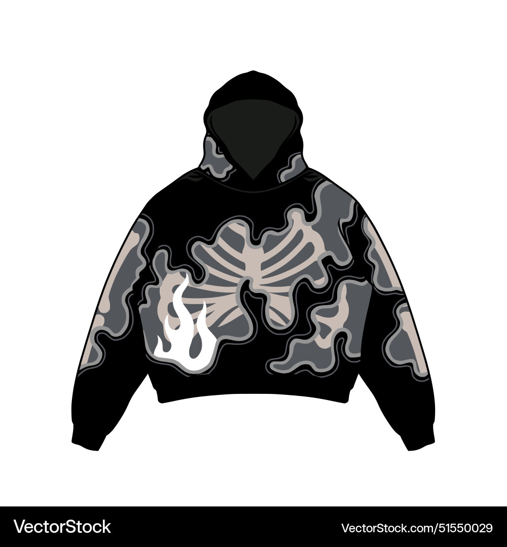 High quality mock up hoodie rework Royalty Free Vector Image