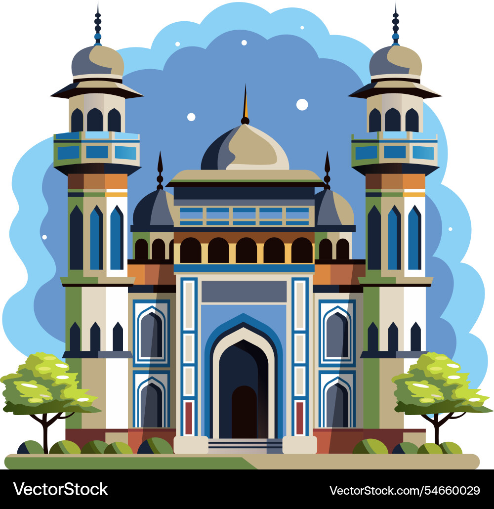 Islamic building Royalty Free Vector Image - VectorStock