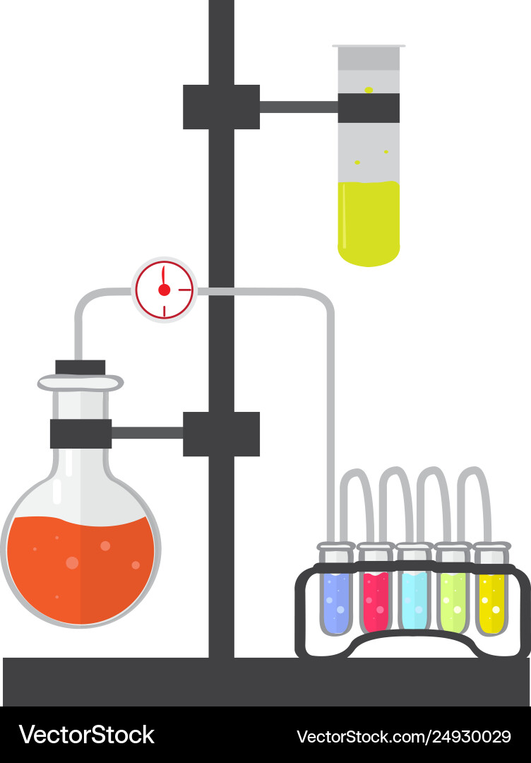 Isolated chemical experiment image Royalty Free Vector Image