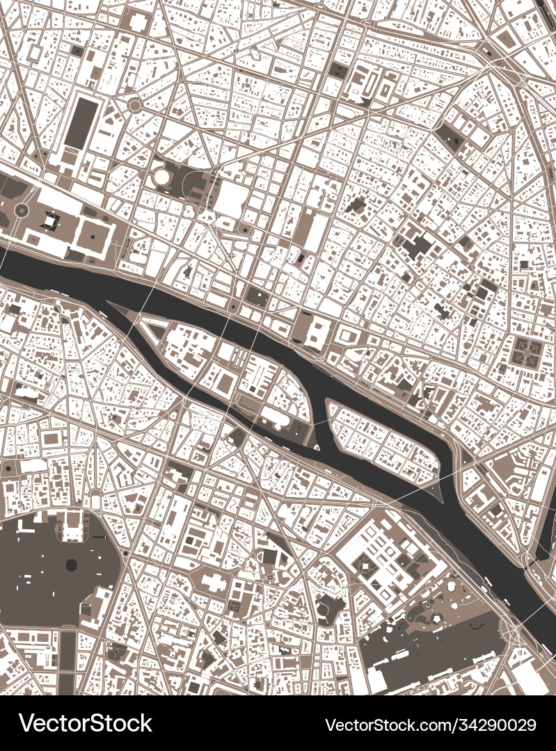 Map city paris france Royalty Free Vector Image