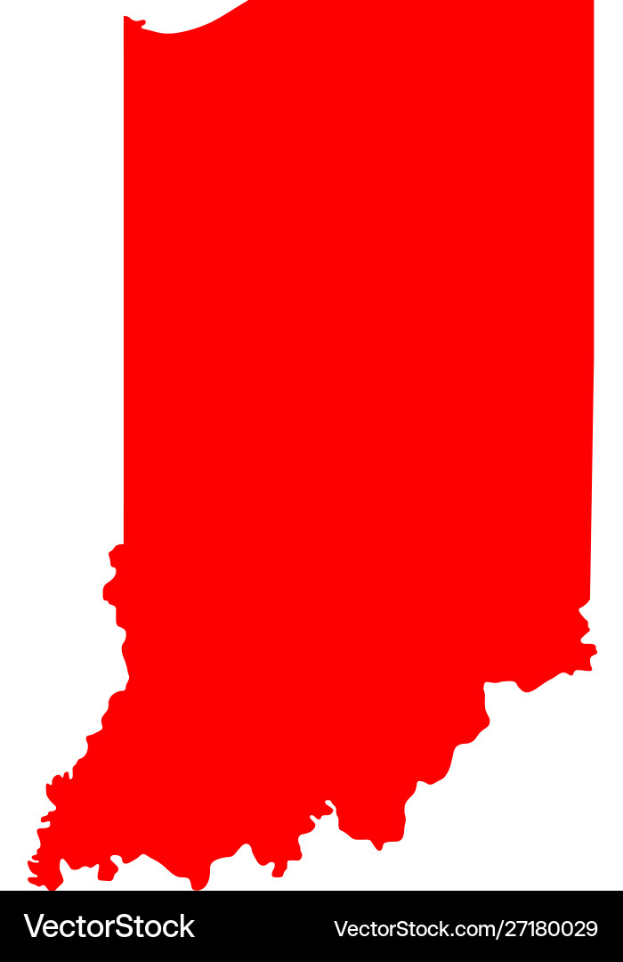 Map indiana Royalty Free Vector Image - VectorStock