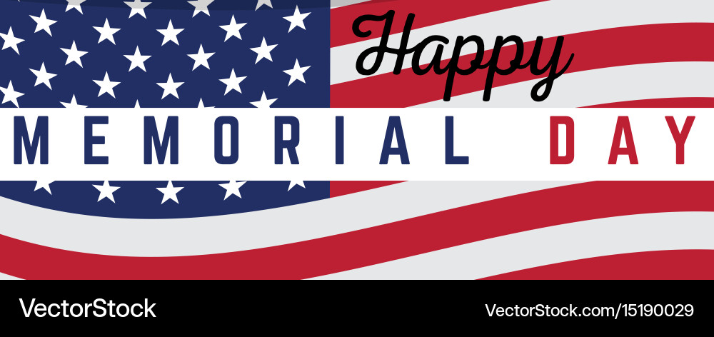 Memorial day emblem Royalty Free Vector Image - VectorStock