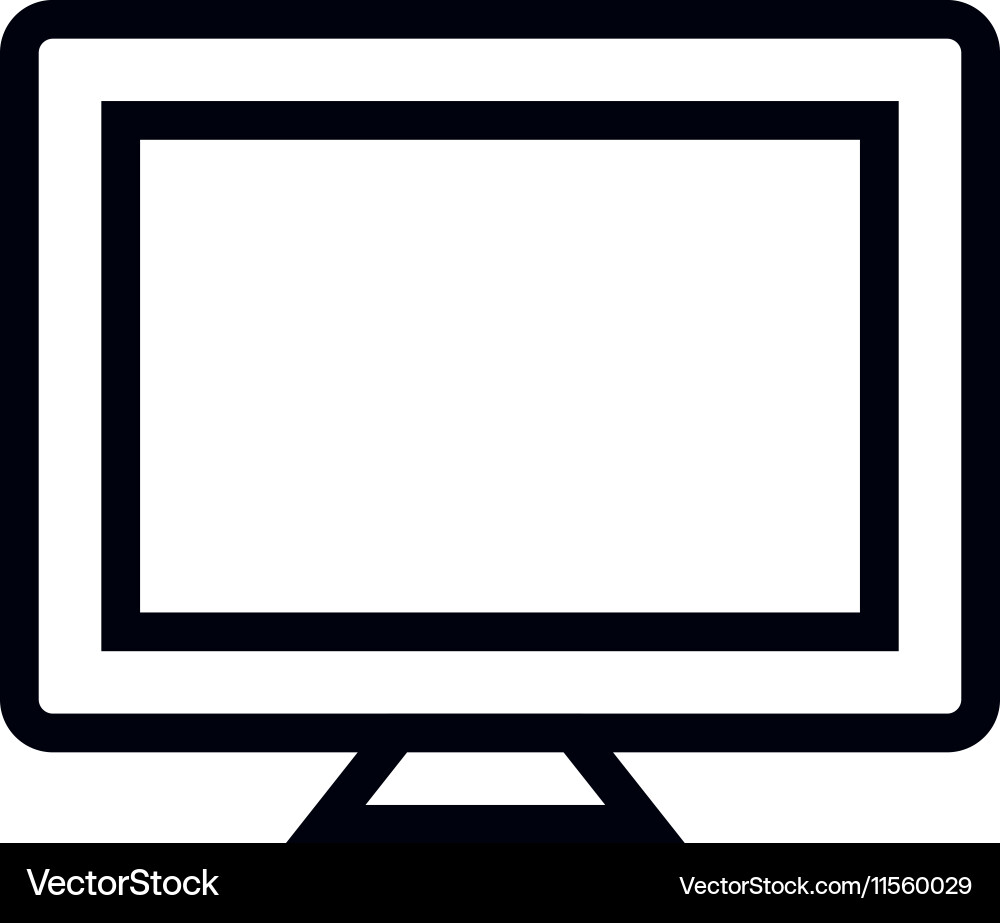 Monitor desktop computer icon Royalty Free Vector Image