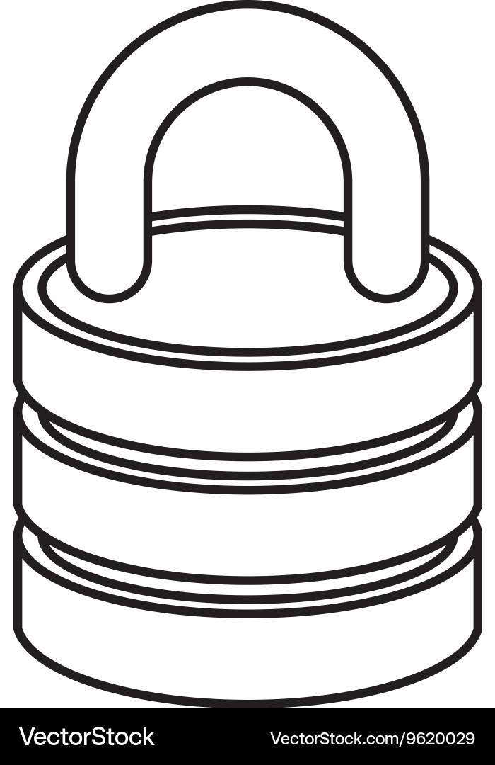 Padlock isolated icon design Royalty Free Vector Image
