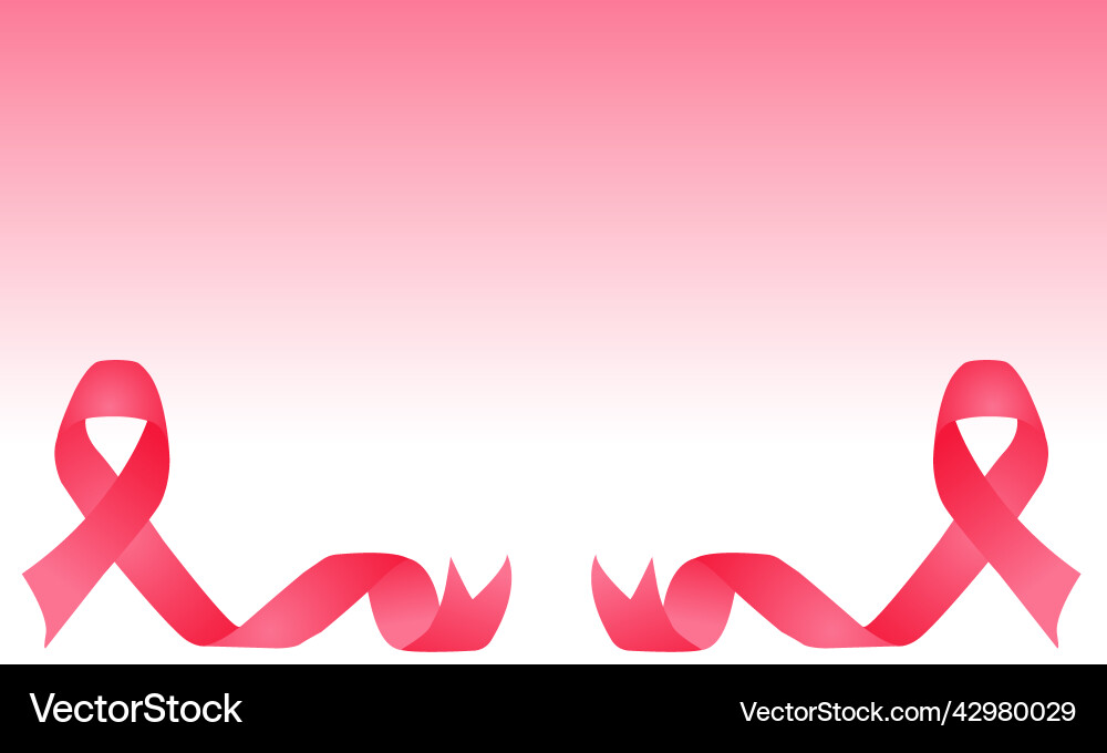 Pink color ribbon border design Royalty Free Vector Image