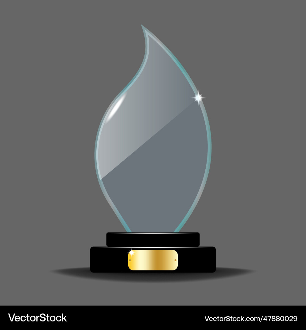 Realistische Auszeichnung Layout Design Glas Trophy