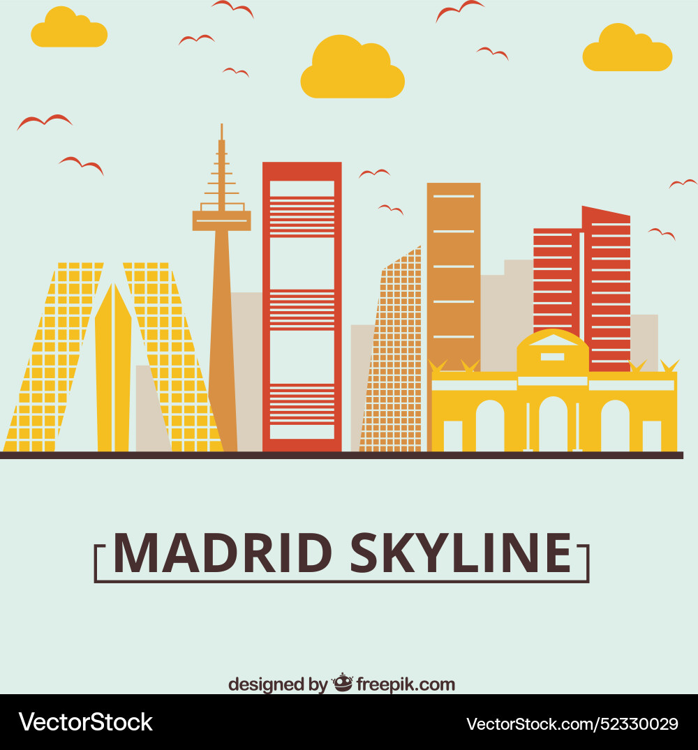 Skyline design of madrid Royalty Free Vector Image