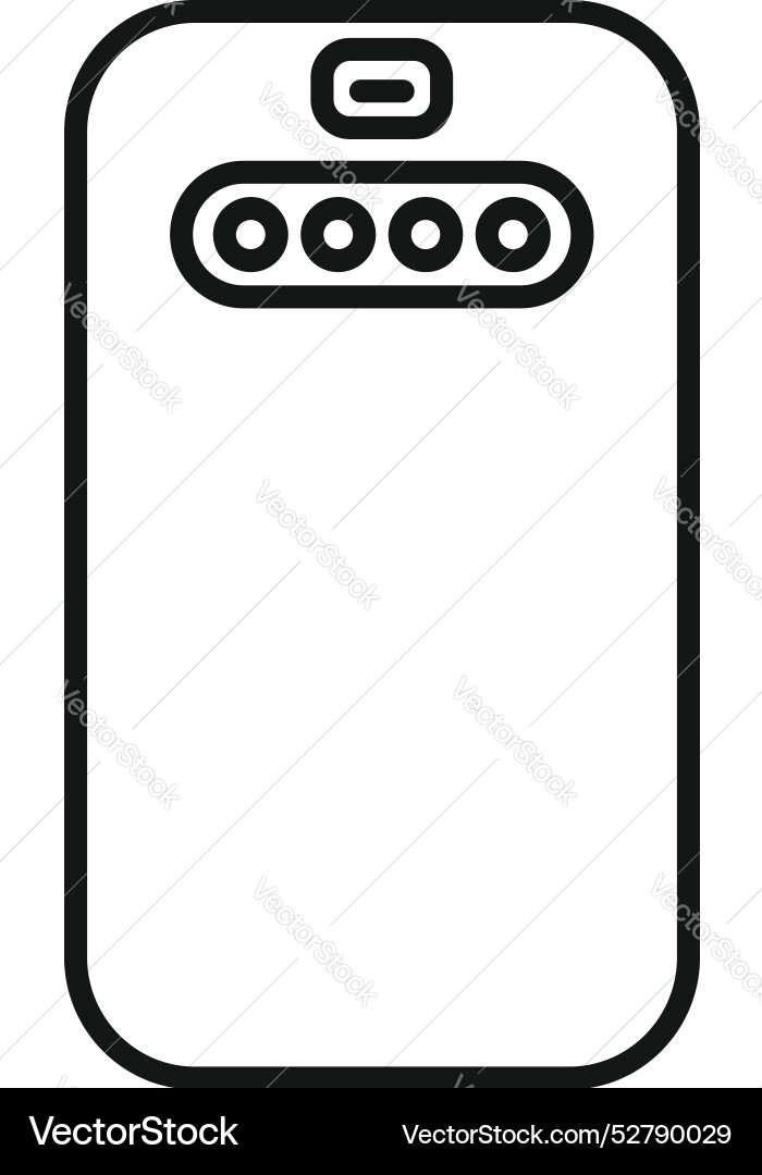 Smartphone back side with multiple camera lenses Vector Image