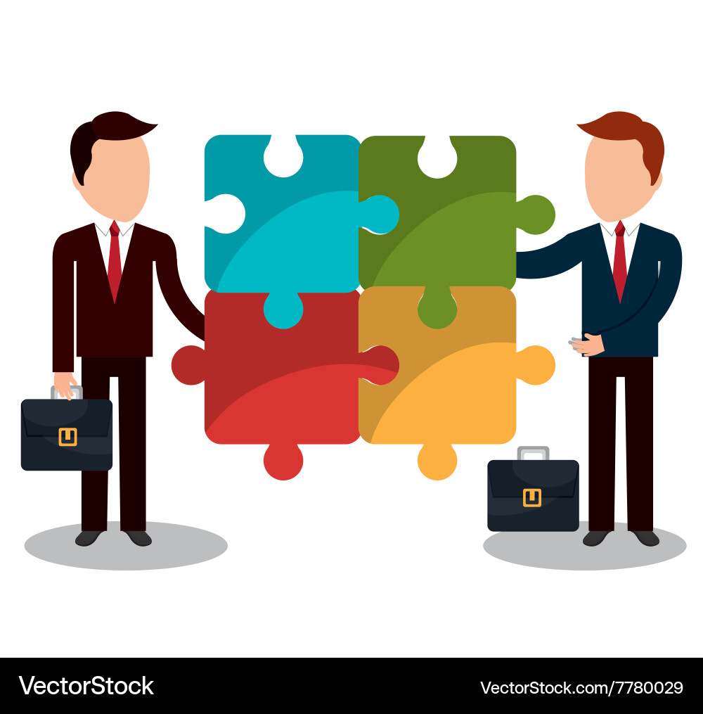 Strategic partnership design Royalty Free Vector Image