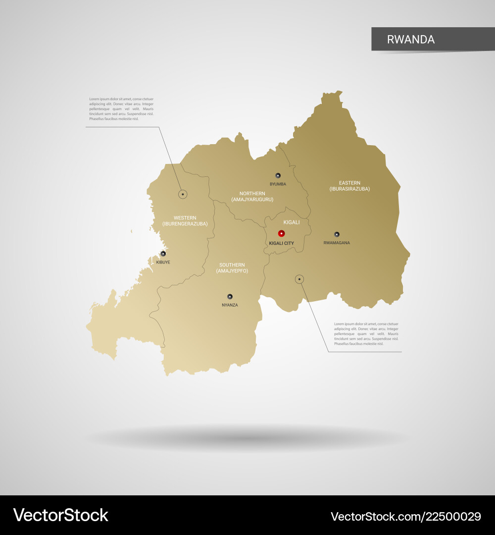 Stylized rwanda map Royalty Free Vector Image - VectorStock