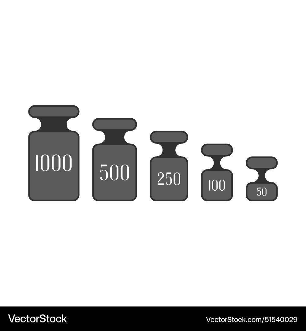 Weights for scales Royalty Free Vector Image - VectorStock