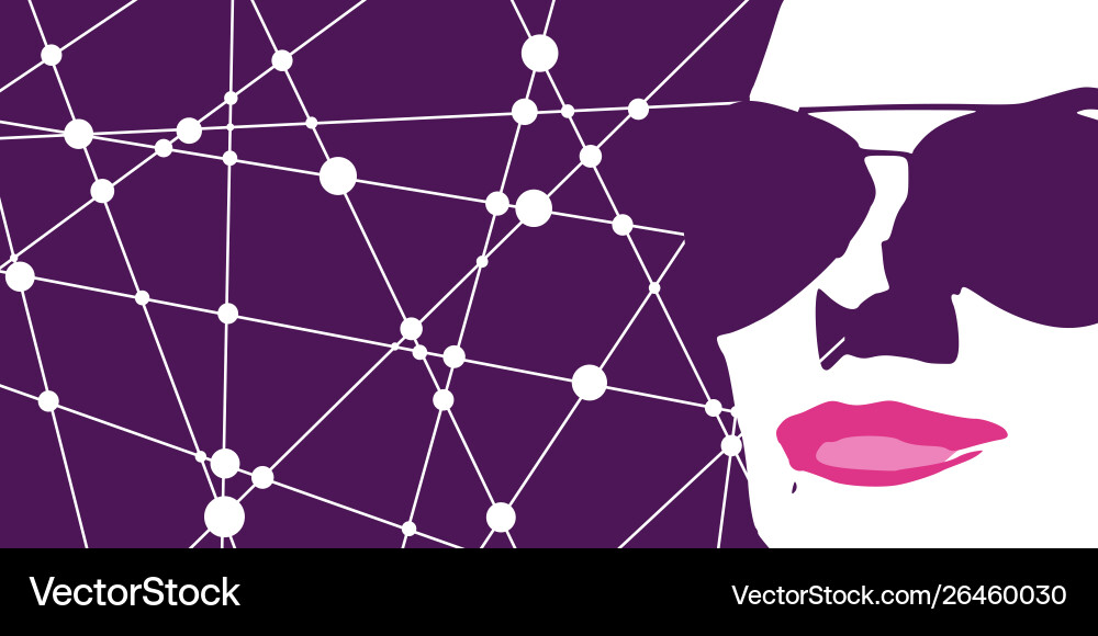 Beautiful lady portrait Royalty Free Vector Image