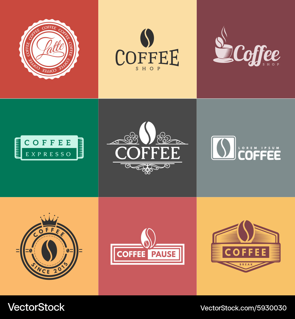 Coffee vintage logo Royalty Free Vector Image - VectorStock