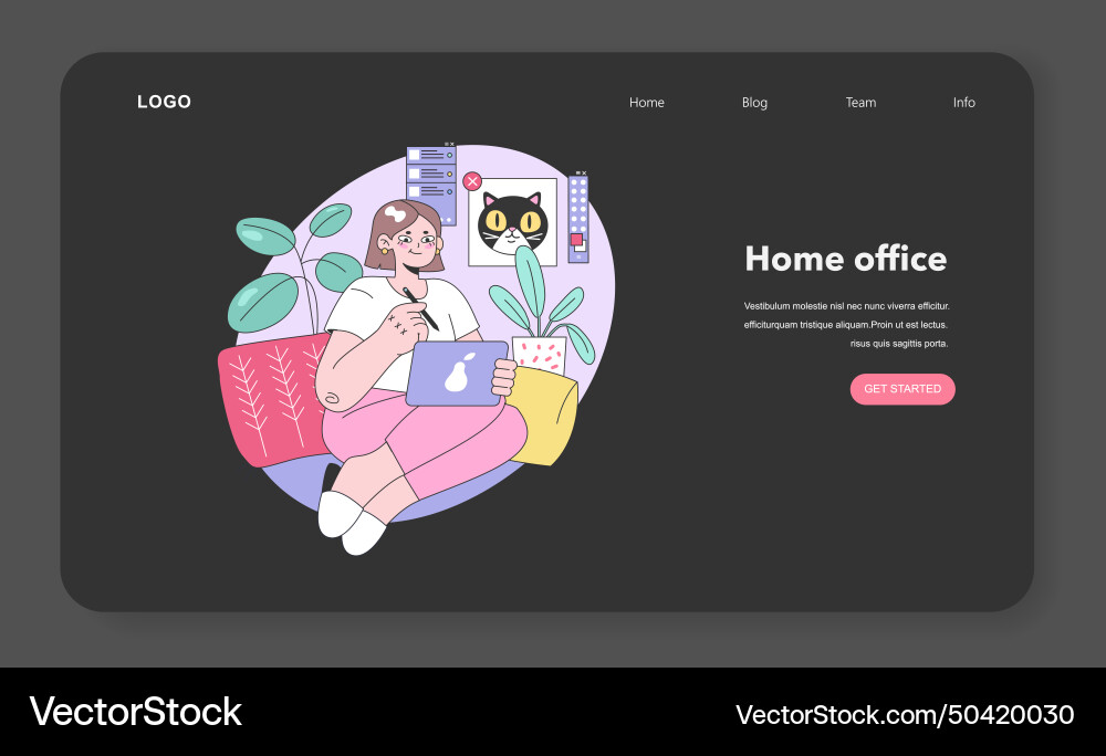 Digital art enthusiast concept flat Royalty Free Vector