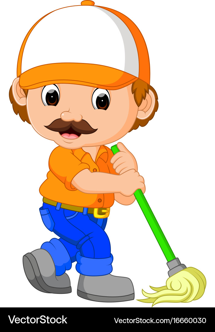 Funny cleaning service Royalty Free Vector Image