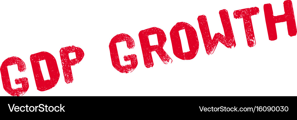 Gdp growth rubber stamp Royalty Free Vector Image