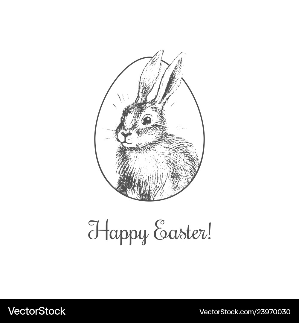 Happy easter bunny Royalty Free Vector Image - VectorStock
