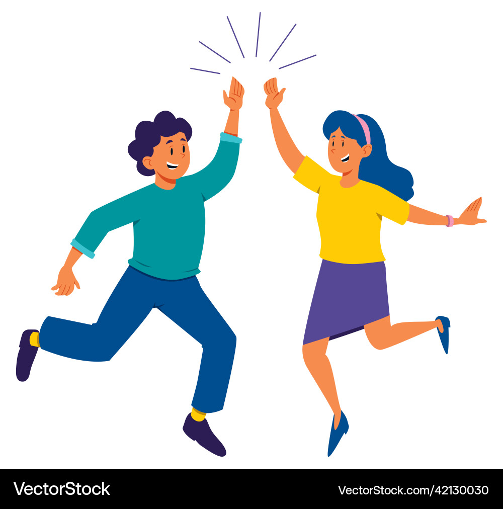 High five design Royalty Free Vector Image - VectorStock