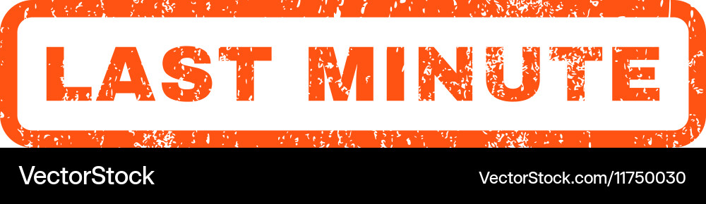 Last minute rubber stamp Royalty Free Vector Image