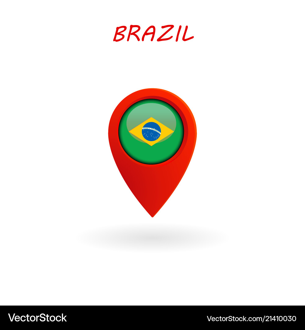 Location icon for brazil flag eps file Royalty Free Vector