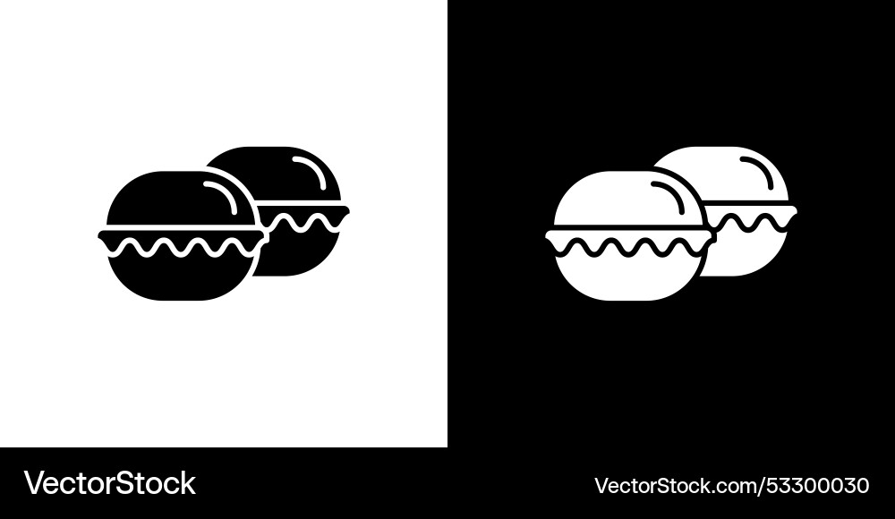 Macarons icon outline sign symbol set Royalty Free Vector
