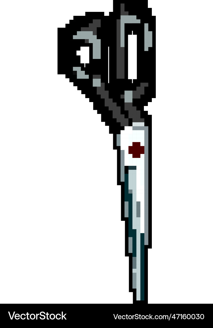 Pair scissor cut game pixel art Royalty Free Vector Image