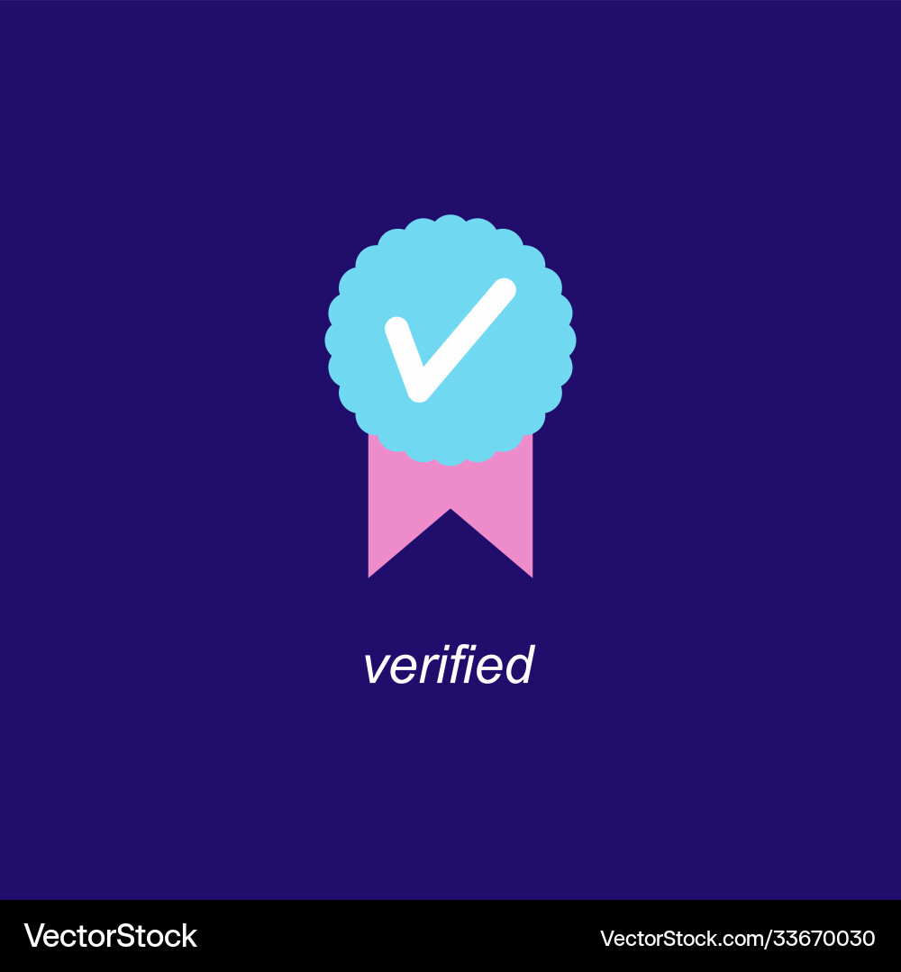 Verified icon logo design Royalty Free Vector Image