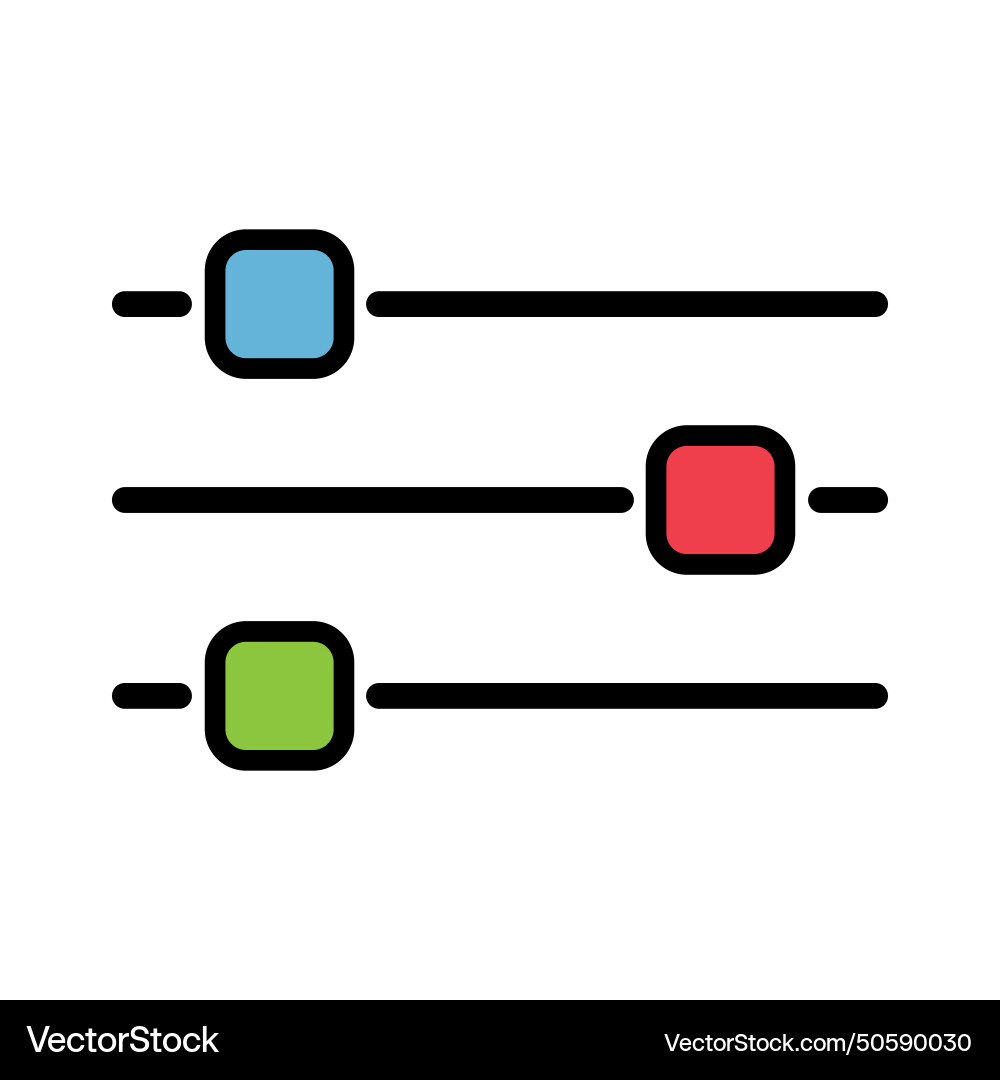 Volume mixer control icon filter sound symbol Vector Image
